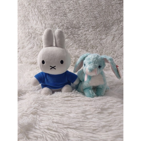 Toys | Bunny Rabbit Plush Stuffed Animal Lot Of Two Miffy And Spring ...